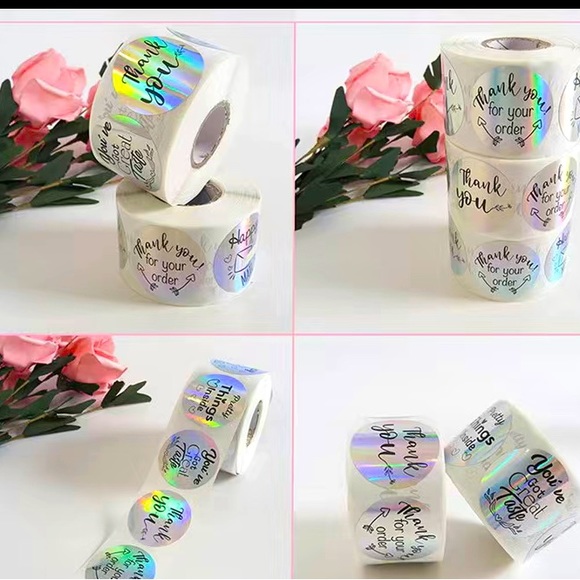 Design | 100 Pcs 2 Types Of Thank You Stickers | Poshmark